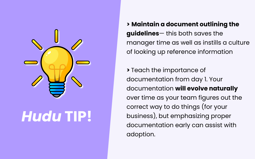 Build a strong documentation culture with Hudu | Blog